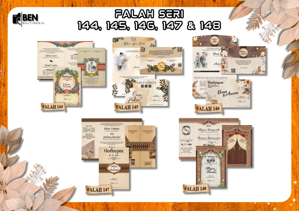 File CDR Blangko Falah 144-148 Template Undangan Siap Edit