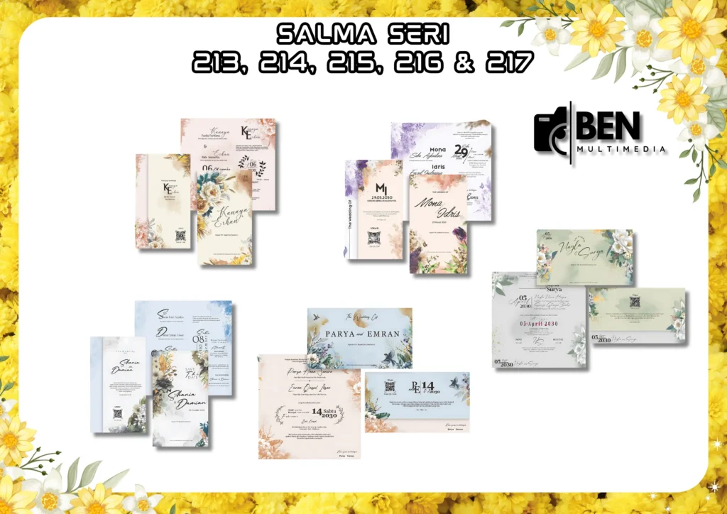 File CDR Blanko Salma 213-217 Lengkap untuk Undangan