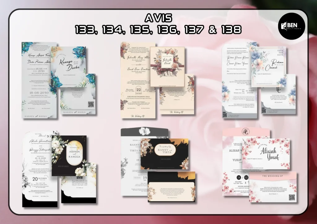 Template Blangko AVIS 133-138 File Setting Format CorelDRAW